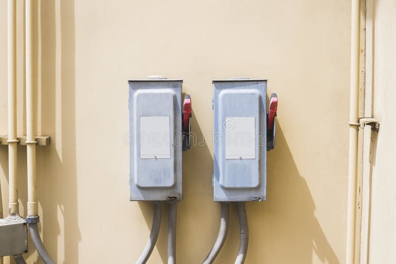 Electrical Safety Switch Box on Isolate Background.main Electrical ...