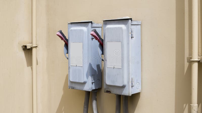 Electrical Safety Switch Box on Isolate Background.main Electrical ...