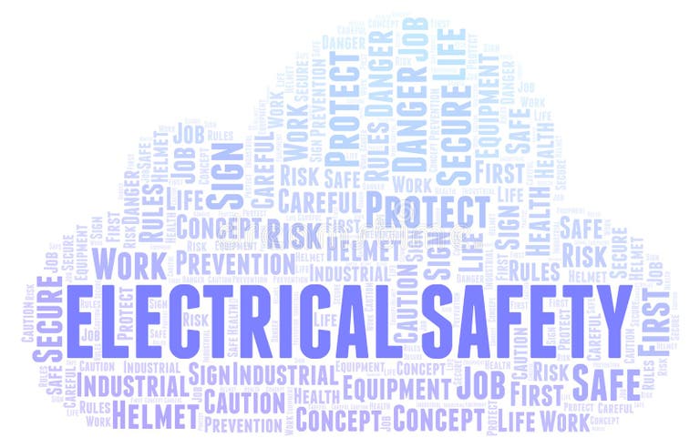 Electrical Safety Word Cloud. Stock Illustration - Illustration of ...