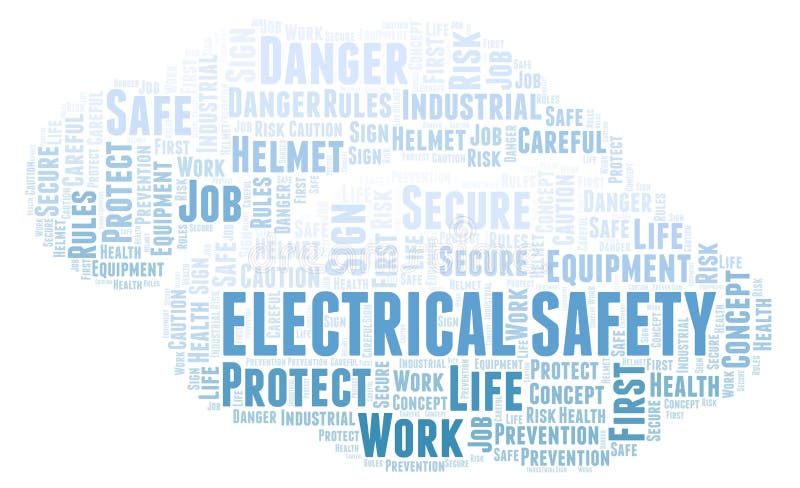 Electrical Safety Word Cloud. Stock Illustration - Illustration of ...