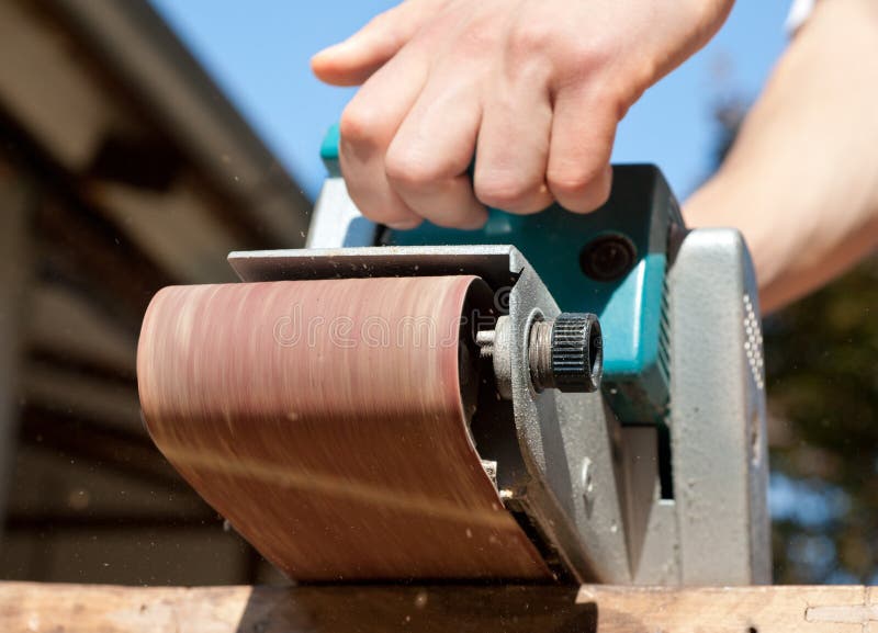Sanding stock image. Image of handyman, woodworking, board - 20121003