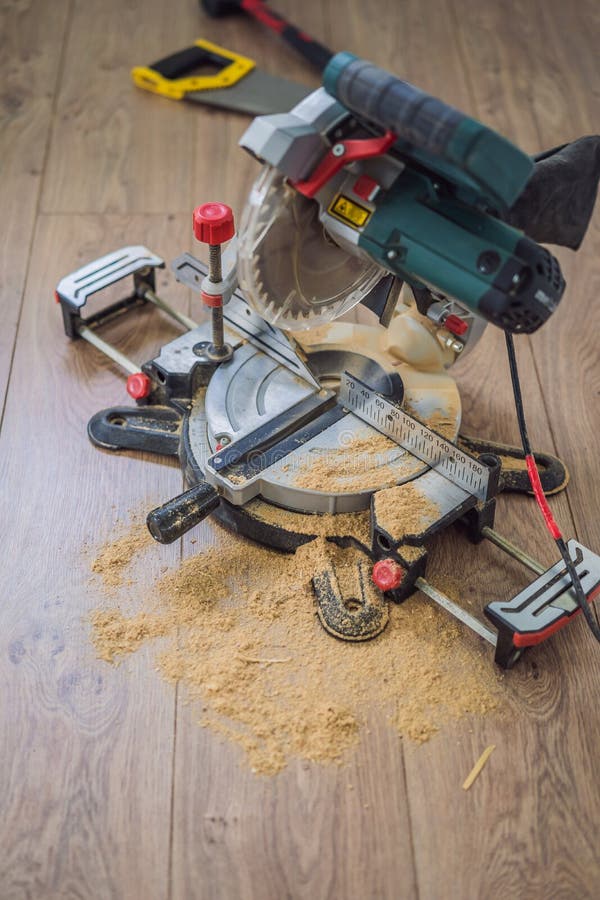 Electrical Saw with Circular Blade for Wood Stock Image - Image of ...