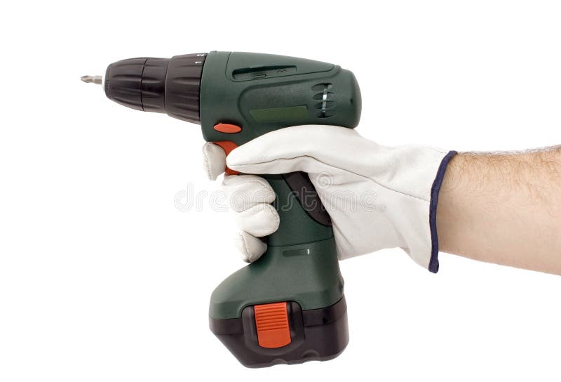 Electrical Screwdriver Tool in Human Hand Stock Image - Image of tool ...