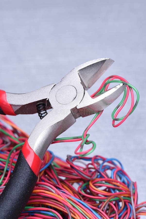 Electrical Service, Component Tool and Wires Stock Image - Image of ...