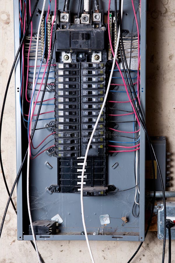 Electrical Service Panel and Branch Circuit Wiring Stock Photo - Image ...