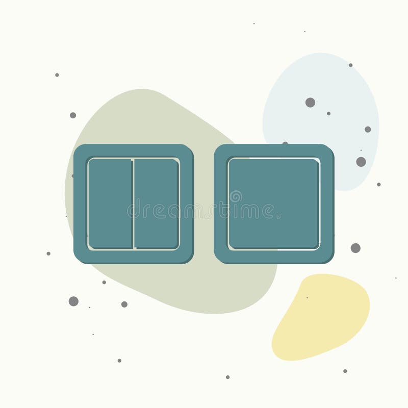 Electrical Set Switch Vector Icon. Light Switch Icon on Multicolored ...