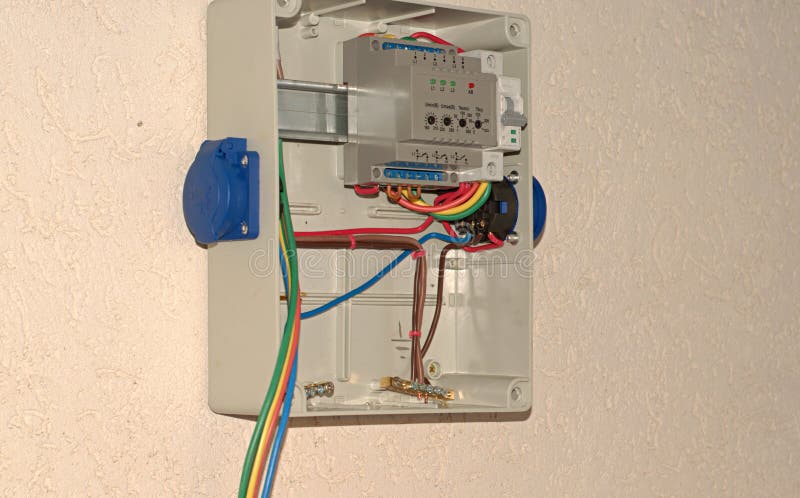 Electrical Shield and Copper Cable for Power Connection. Stock Photo ...