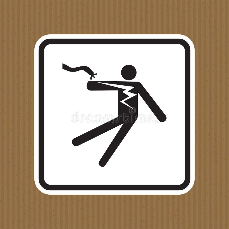 Electrical Shock Electrocution Symbol Sign Isolate on White Background ...