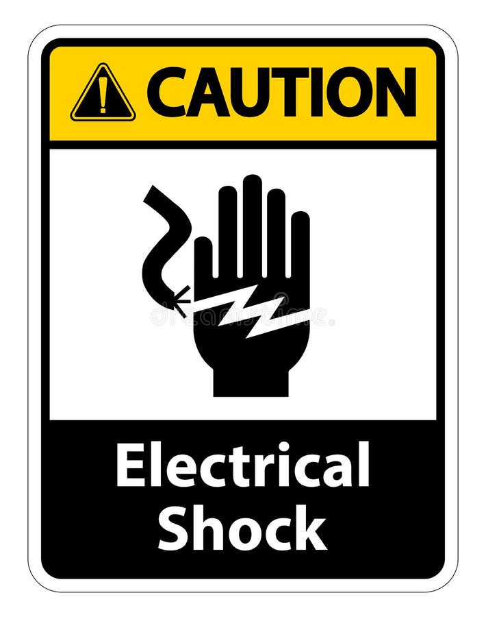 Electrical Shock Electrocution Symbol Sign, Vector Illustration ...