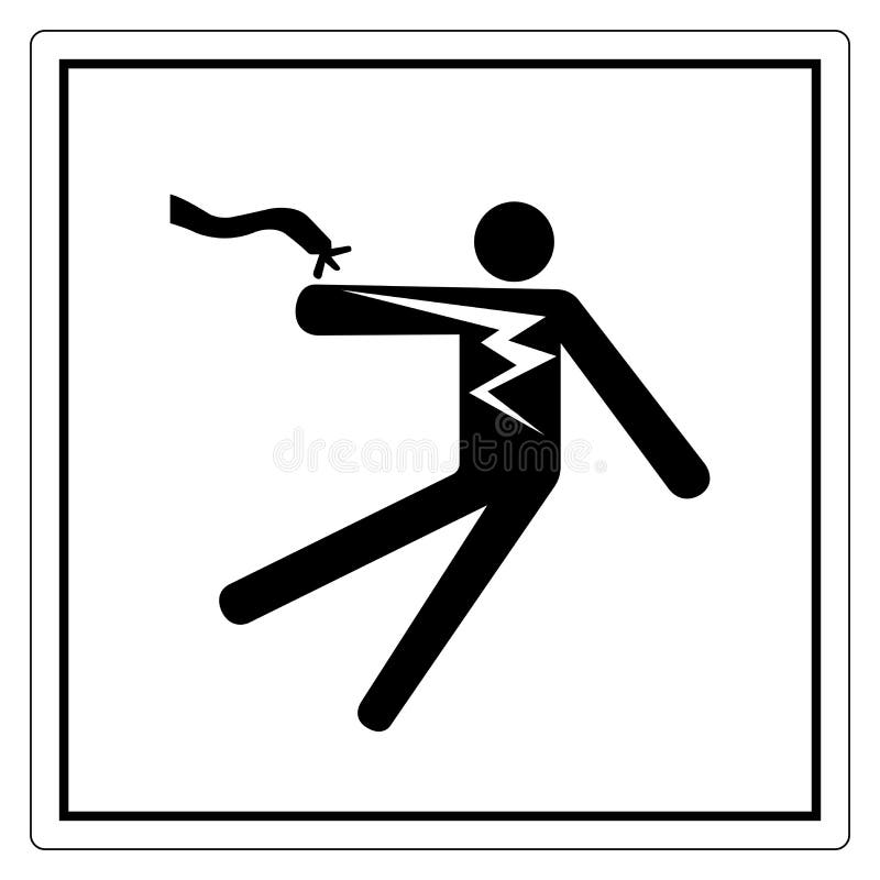 Danger Electrocution Risk Symbol Sign, Vector Illustration, Isolated on ...