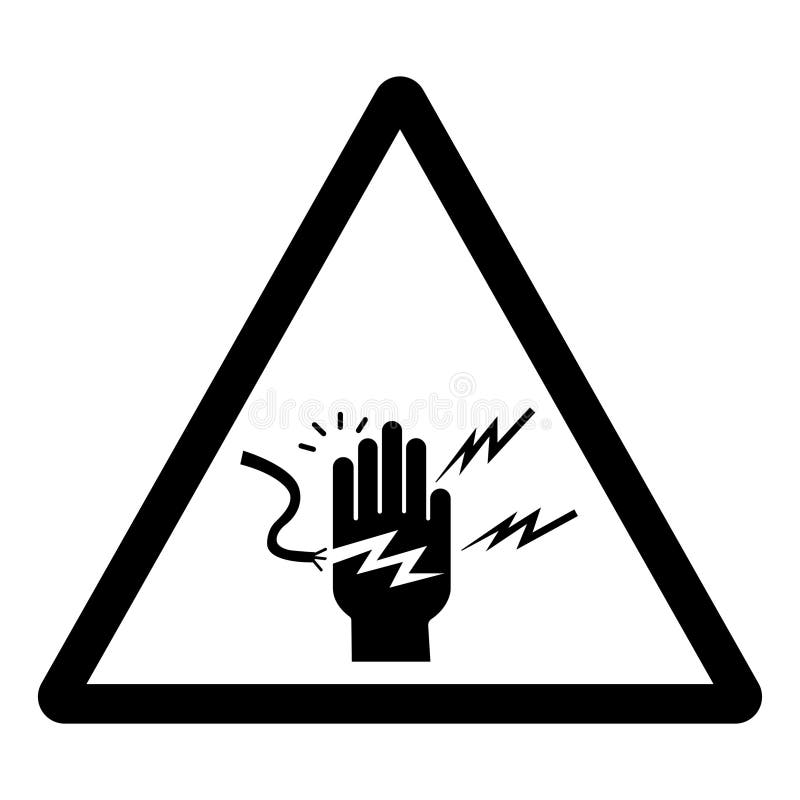 Electrical Shock Hazard Symbol Sign ,Vector Illustration, Isolate on ...
