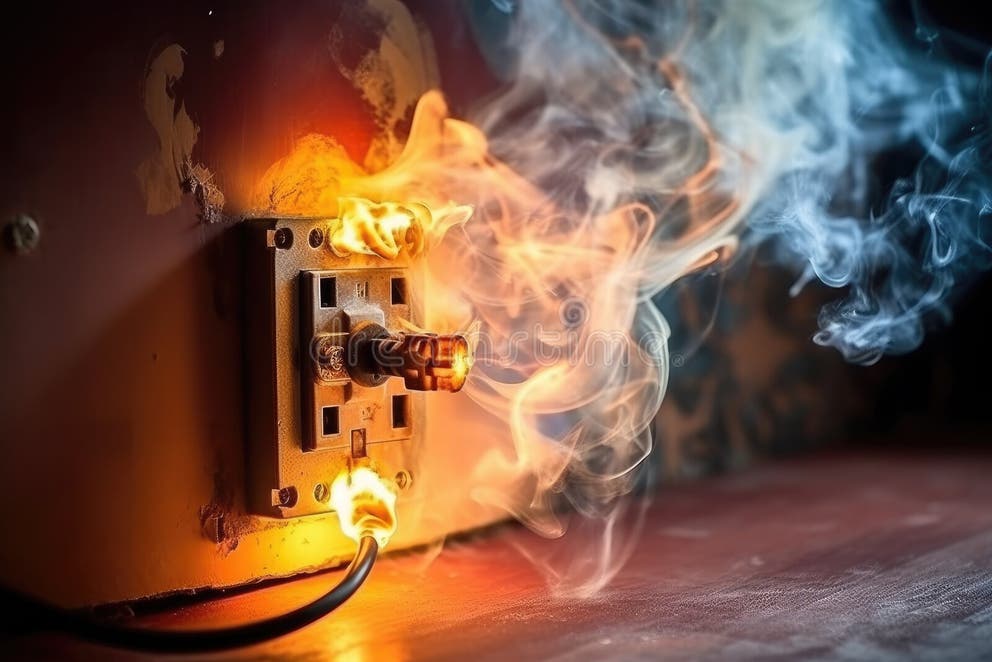 Electrical Short Circuit. Failure Caused by Burning Wire and Rosettes ...