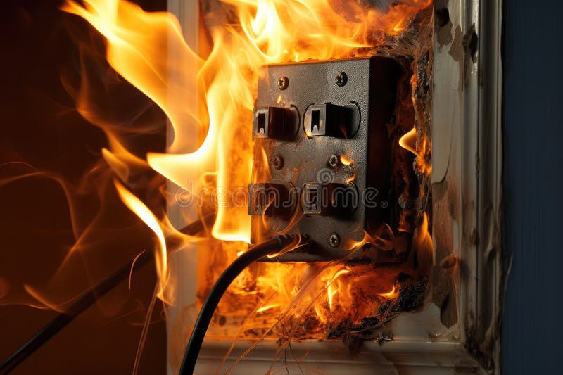 Electrical Short Circuit. Failure Caused by Burning Wire and Socket ...