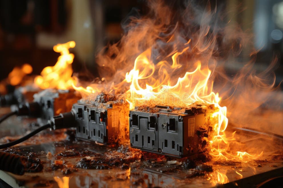 Electrical Short Circuit. Failure Caused by Burning Wire and Socket ...