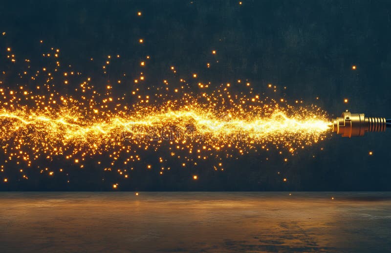 An Electrical Short Circuit in the Power Outlet Causes Sparks To Fly ...