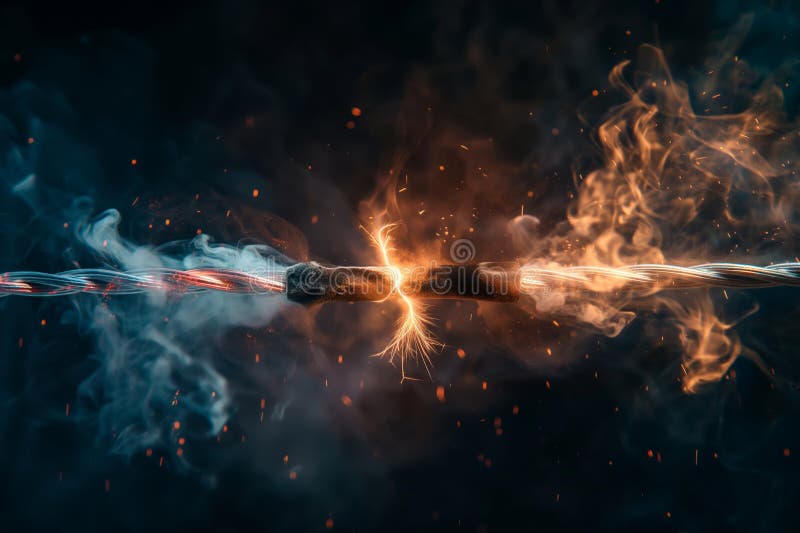 Electrical Short Circuit Sparking Stock Photo - Image of flame, heat ...