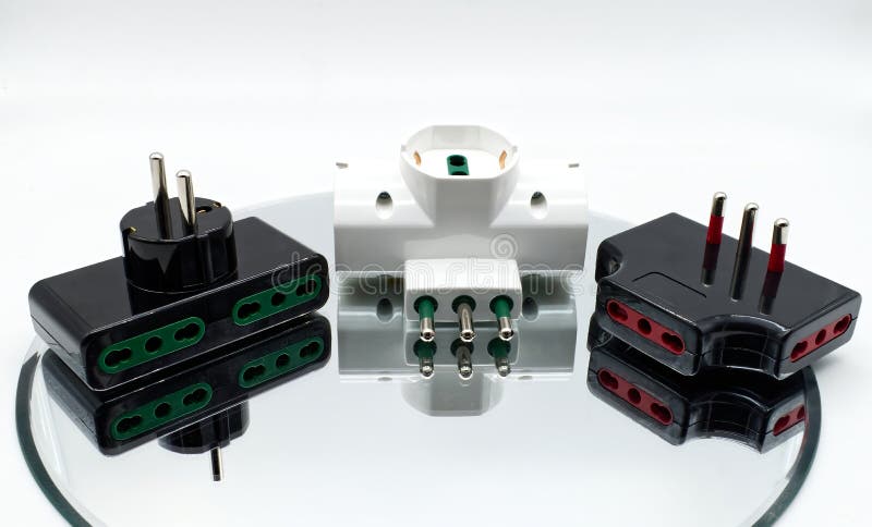 Electrical Socket Adaptors. Connecting Devices To Home Power Isolated ...