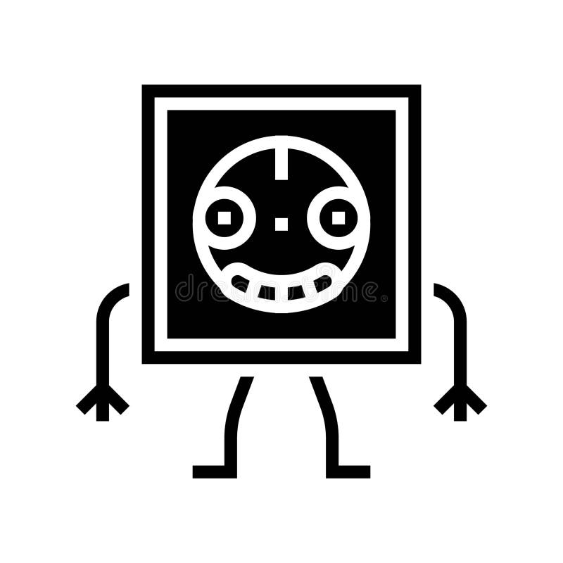 Electrical Socket Character Glyph Icon Vector Illustration Stock ...