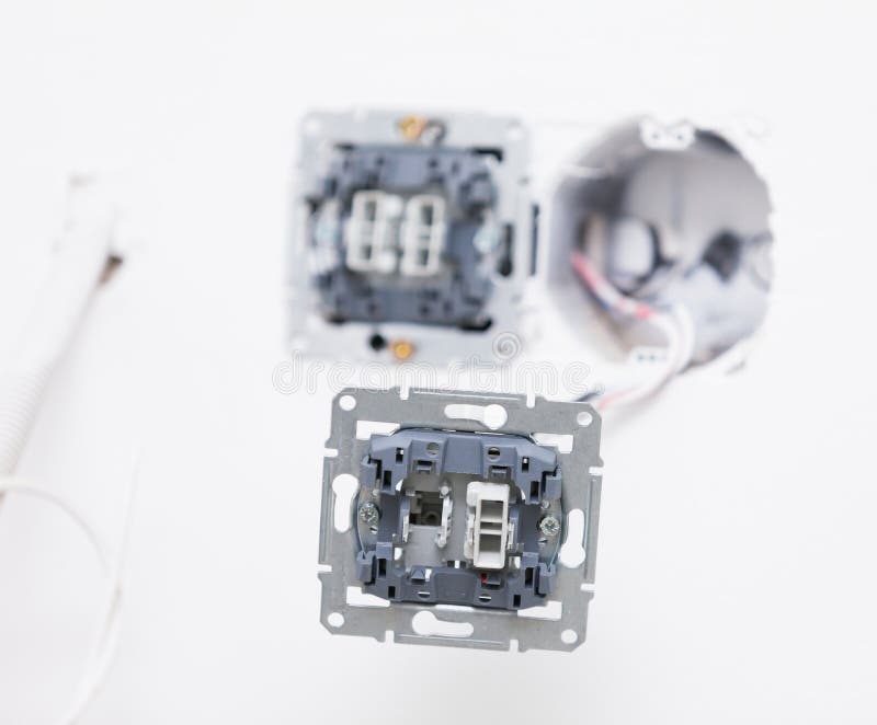 Electrical Socket Being Installed Stock Image - Image of repairing ...