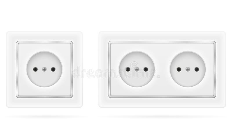 Electrical Socket Outlet for Indoor Electricity Wiring Stock Vector ...