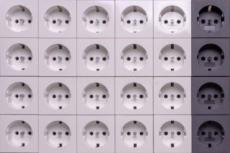 Electrical Socket Outlets Texture Stock Photo - Image of inequality ...