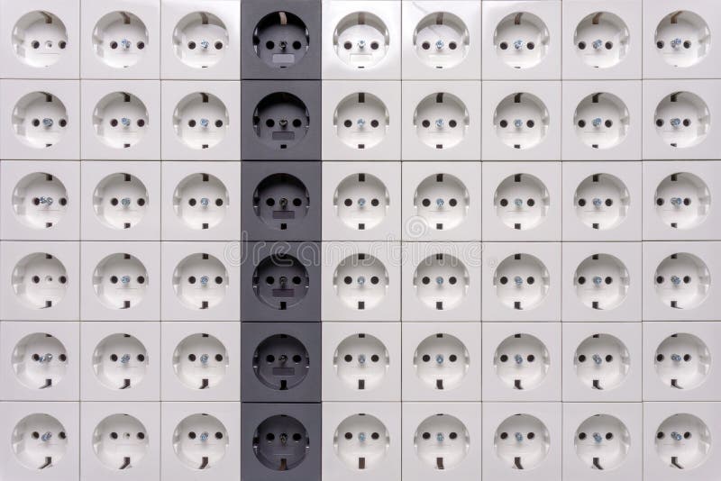 Electrical Socket Outlets Texture Stock Image - Image of electrical ...