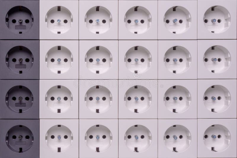 Electrical Socket Outlets Texture Stock Photo - Image of diagonal ...