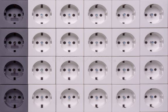 Electrical Socket Outlets Texture Stock Photo - Image of diagonal ...