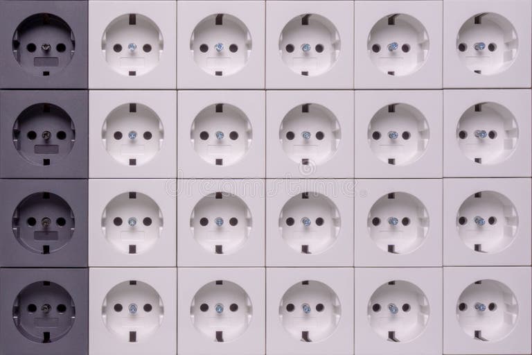 Electrical Socket Outlets Texture Stock Photo - Image of diagonal ...