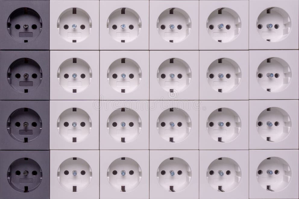 Electrical Socket Outlets Texture Stock Photo - Image of diagonal ...