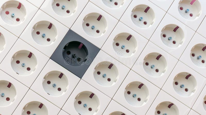 Electrical Socket Outlets Texture Stock Photo - Image of inequality ...