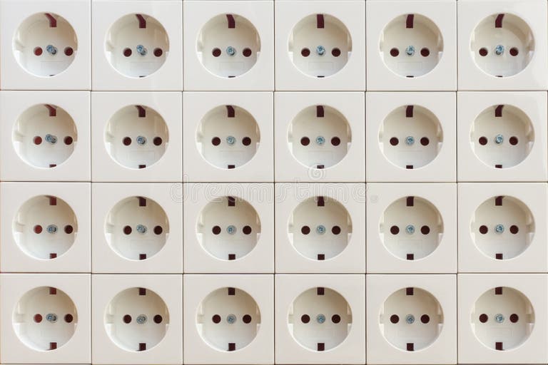 Electrical Socket Outlets Texture Stock Image - Image of communication ...