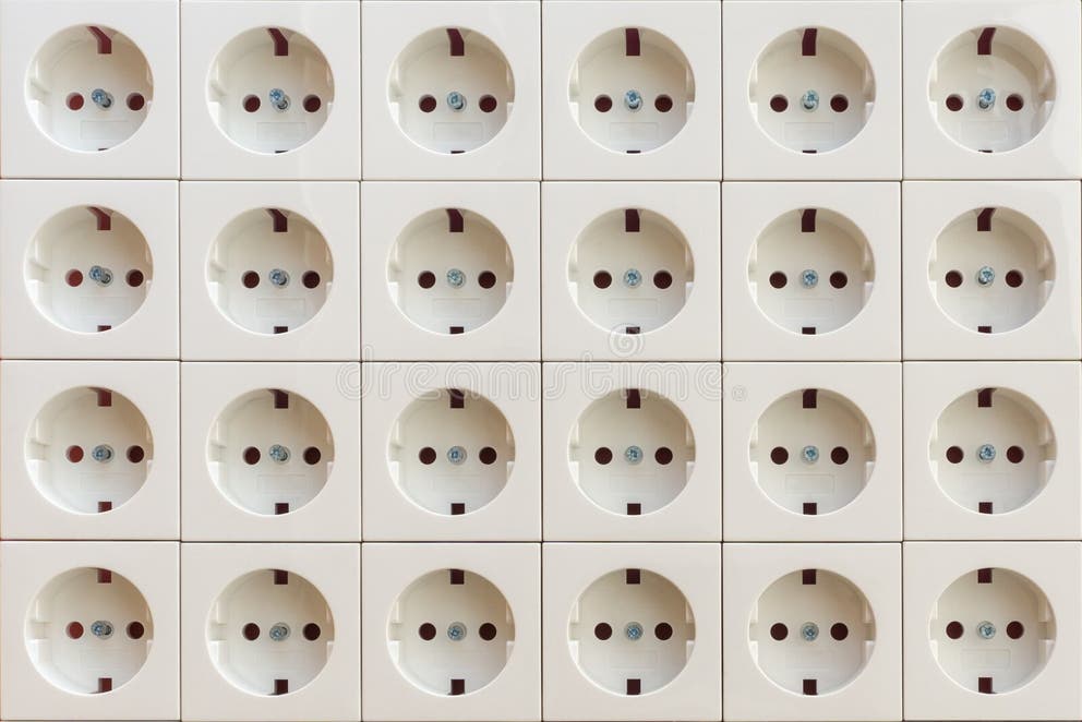 Electrical Socket Outlets Texture Stock Image - Image of communication ...