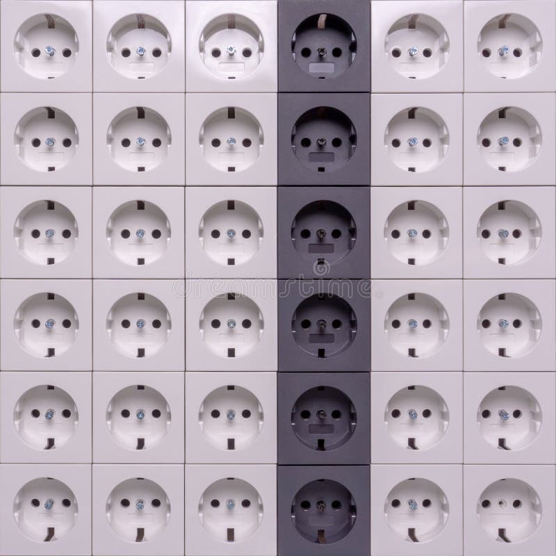 Electrical Socket Outlets Texture Stock Image - Image of minority ...