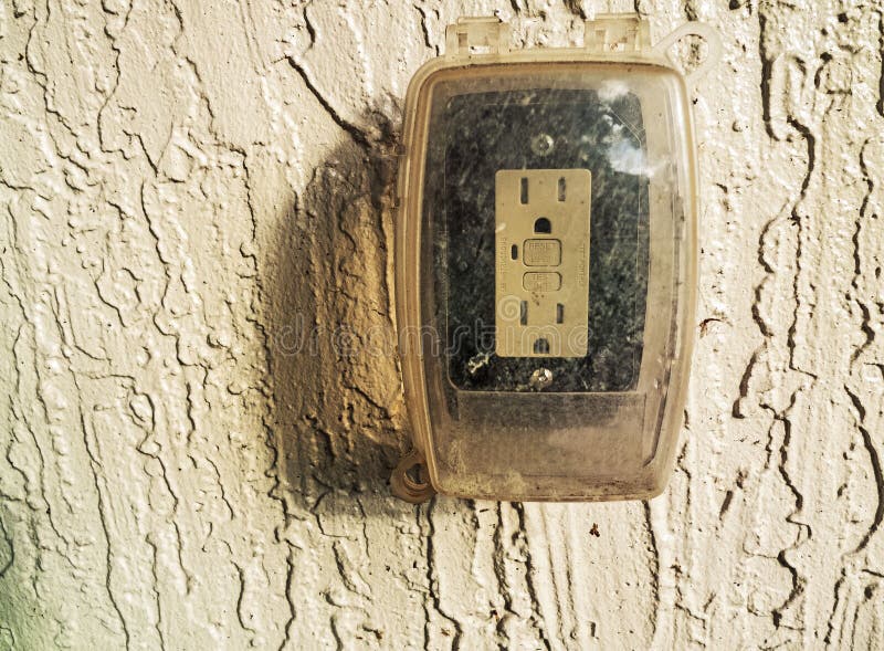 Electrical Socket Outside Cover in a Plastic Container Stock Photo ...