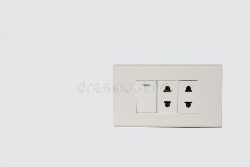 Electrical Socket Plug and Switch . Stock Image - Image of modern ...