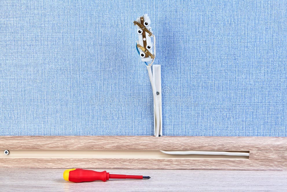 Electrical Socket with Screwdriver Stock Image - Image of circuit ...