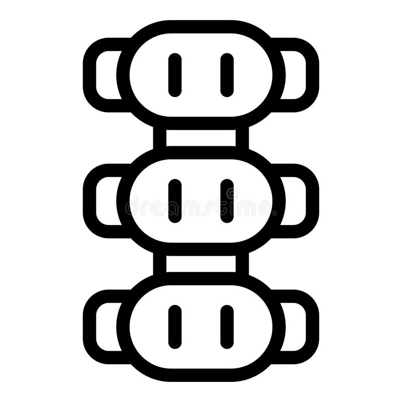 Electrical Socket Strip Connecting Three Devices Providing Power Supply ...