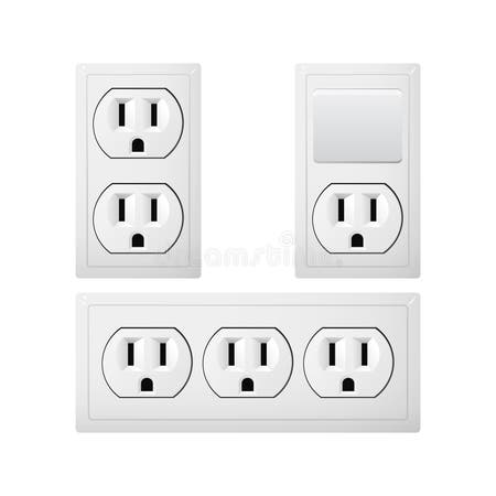 Electrical Socket Type B with Switch. Power Plug. Canada and Mexico ...