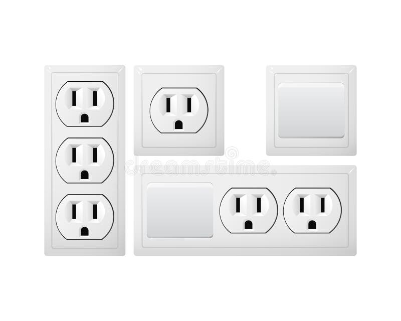 Electrical Socket Type B with Switch. Power Plug. Receptacle from USA ...