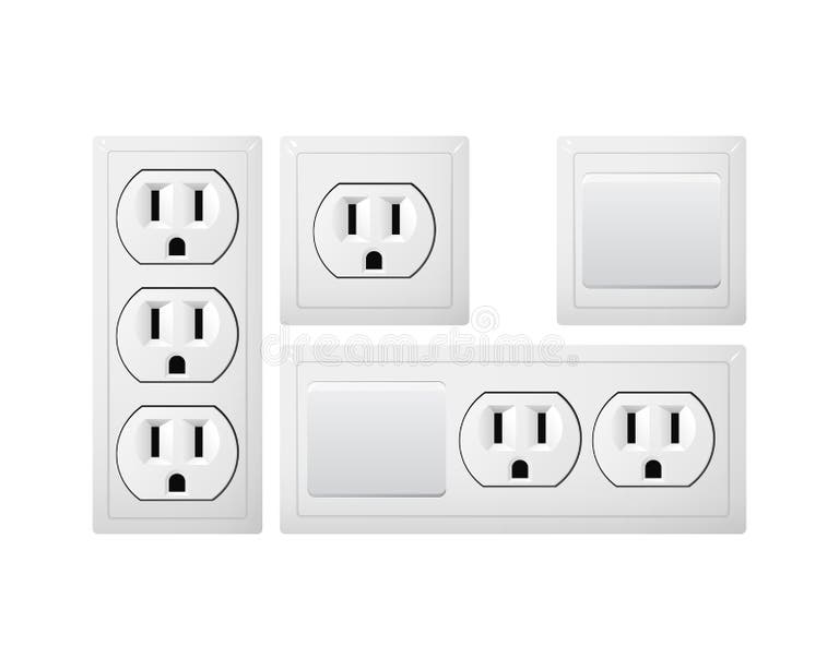 Electrical Socket Type B with Switch. Power Plug. Receptacle from USA ...