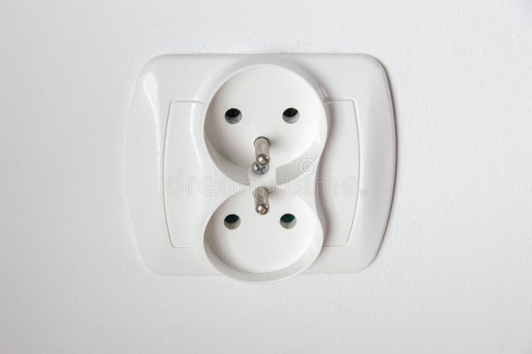 Electrical socket type E. stock image. Image of plug - 104293975