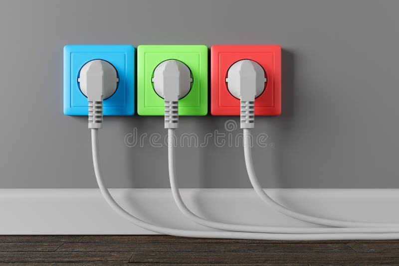 An Electrical Socket in the Wall in the Apartment of the House. Stock ...