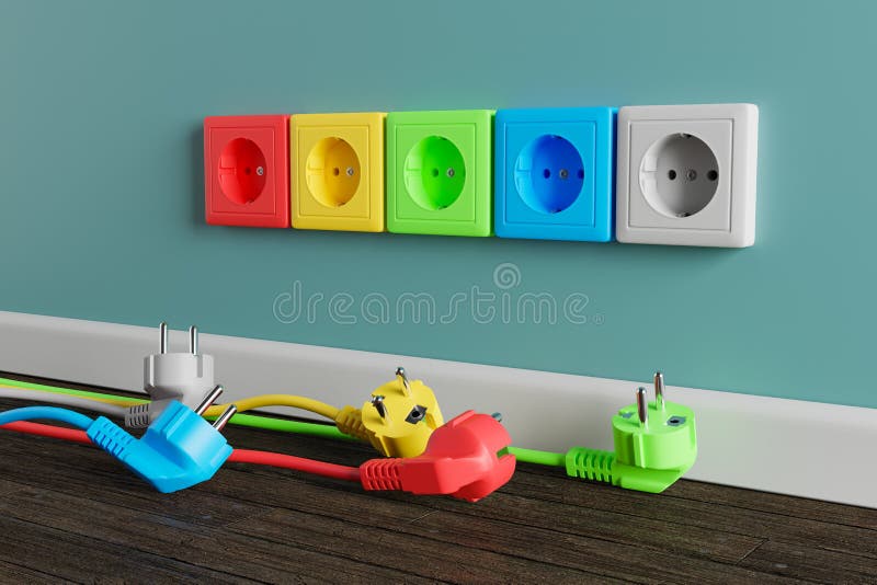 An Electrical Socket in the Wall in the Apartment of the House. Stock ...