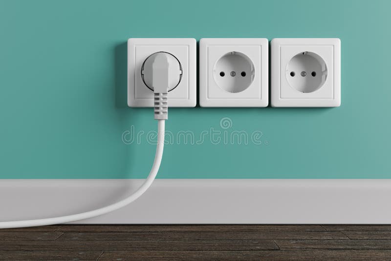 An Electrical Socket in the Wall in the Apartment of the House. Stock ...