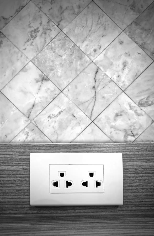 Electrical Socket on the Walls in the House Stock Image - Image of ...