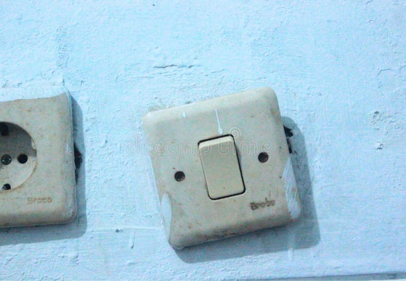 Switches and Electrical Sockets Isolated on White Background Stock ...