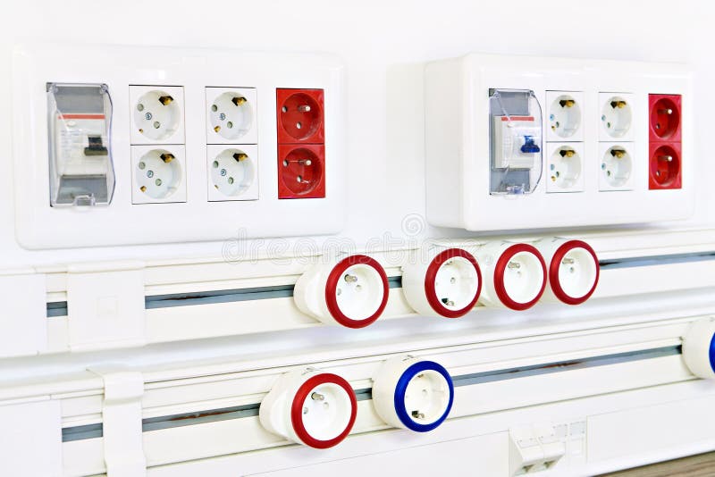Electrical Sockets at Exhibition Stock Photo - Image of retail, modern ...