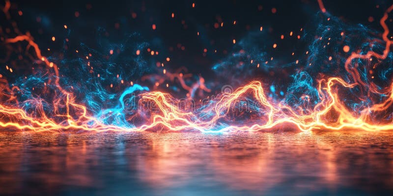 Electrical Sparks on a Metallic Surface - Dynamic and Fiery Energy ...