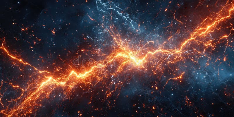 Electrical Sparks on a Metallic Surface - Dynamic and Fiery Energy ...